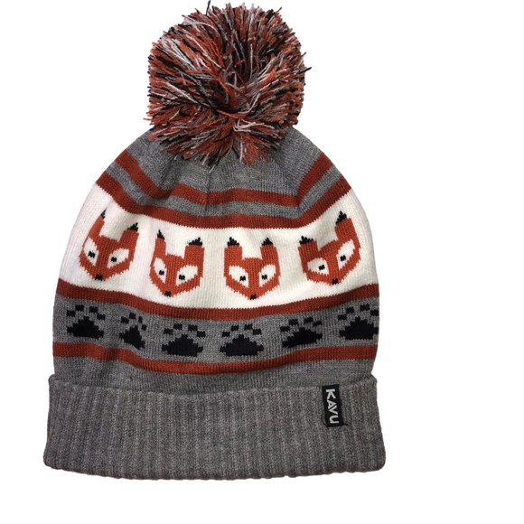 Kavu | Accessories | Kavu Beanie Knit Hat Smallmedium Gray With White ...
